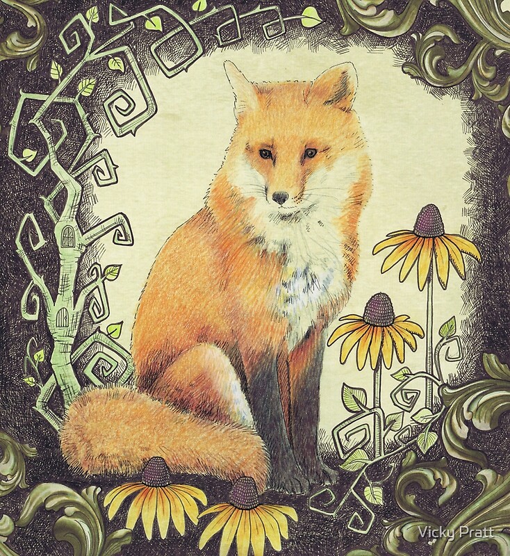 "Fox" by Vicky Pratt | Redbubble