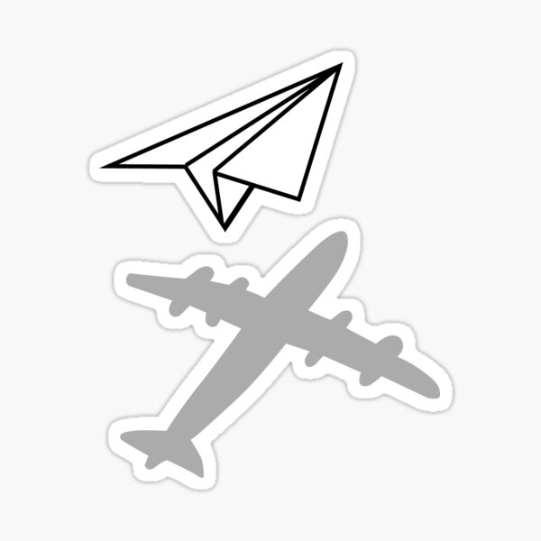 Paper Airplane Stickers | Redbubble