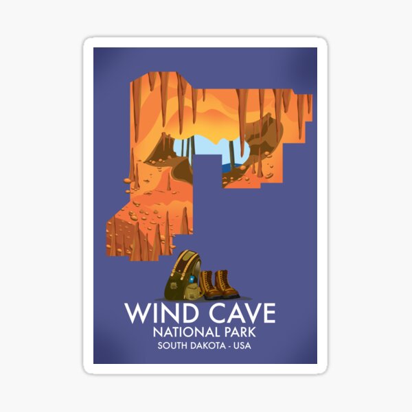 "Wind Cave National Park" Sticker by vectorwebstore | Redbubble