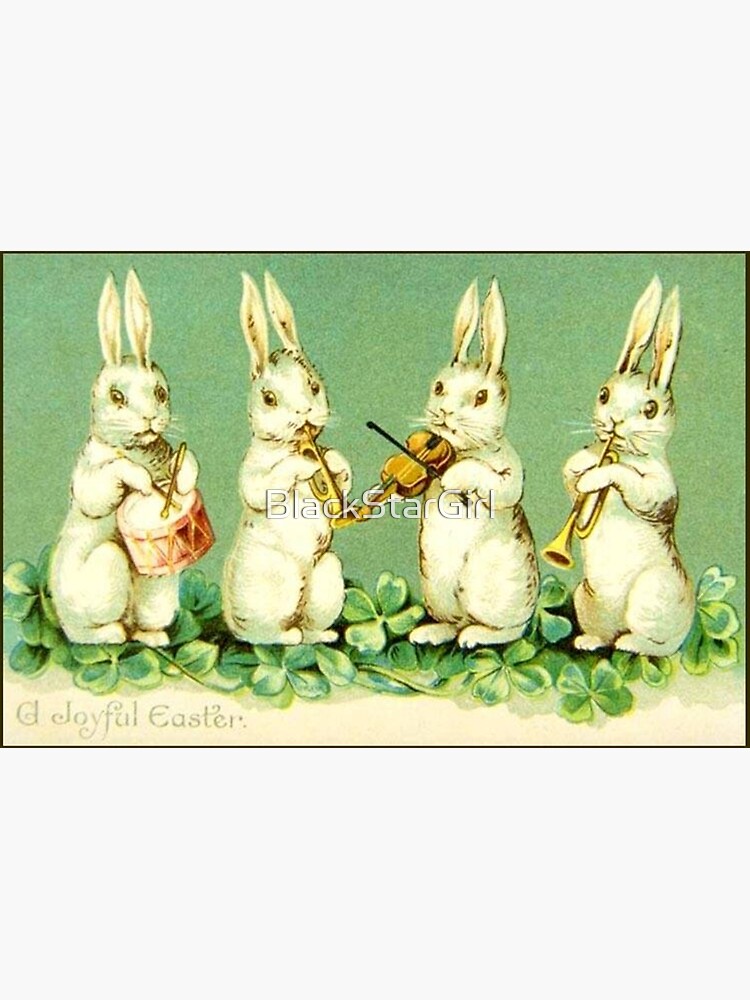 "Vintage Musical Easter bunnies " Sticker for Sale by BlackStarGirl ...