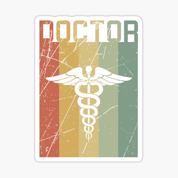 "Dr doctor retro doctor gift saying funny medicine" Sticker for Sale by ...