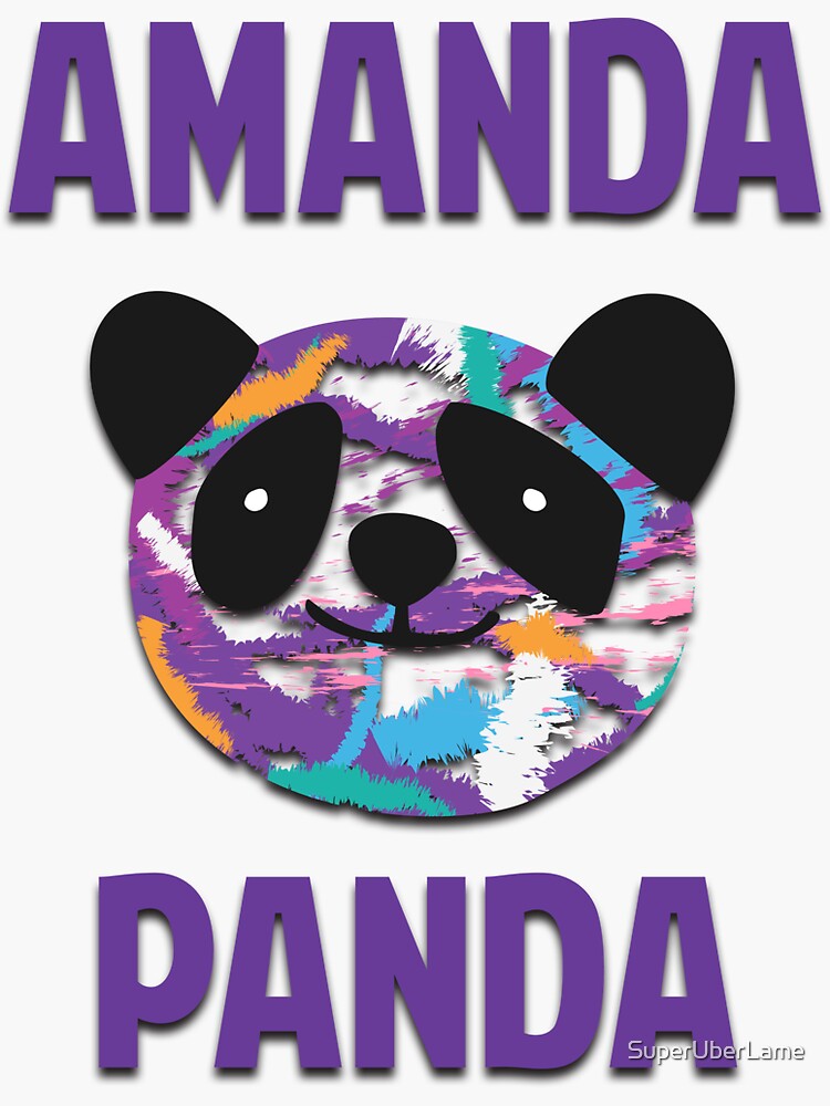 "Amanda Panda Paint Splatter" Sticker for Sale by SuperUberLame | Redbubble