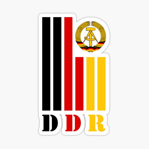 "DDR bars with national colors / gift Ostalgia" Sticker by Rocky2018 ...