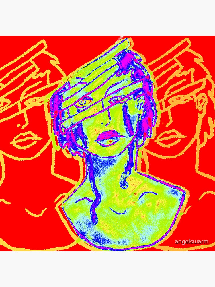 "Glitch Man sticker" Sticker by angelswarm | Redbubble