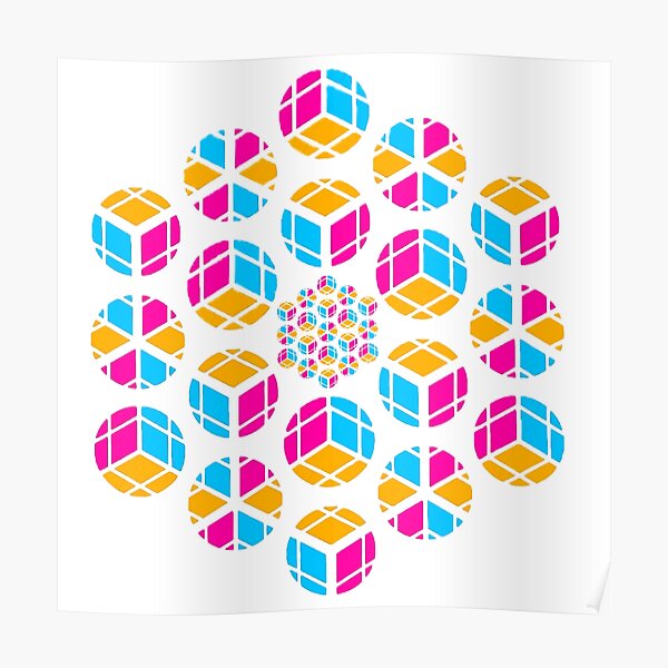 "Cube Bubbles in Cube Bubbles" Poster by weavernap | Redbubble
