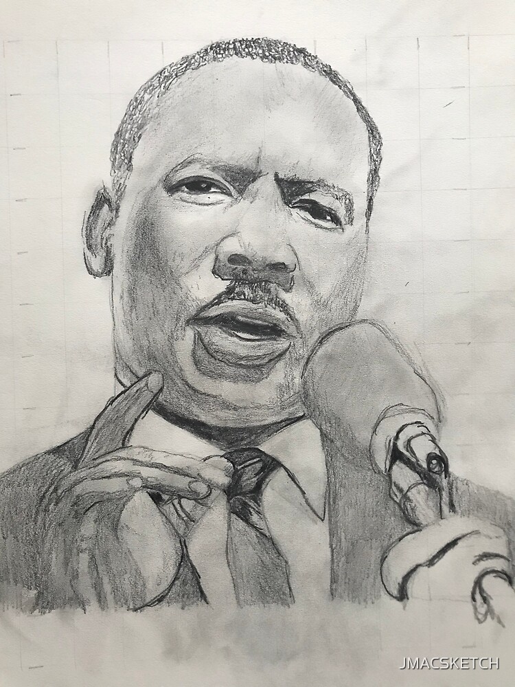 "MLK - Drawing" Poster by JMACSKETCH | Redbubble