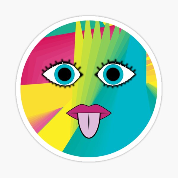 "Funky Face" Sticker for Sale by helendesigns | Redbubble