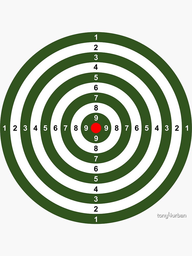 "gun target symbol" Sticker for Sale by tony4urban | Redbubble