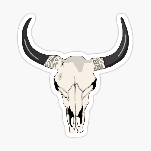"Bull Skull" Sticker for Sale by ellenhilbun | Redbubble