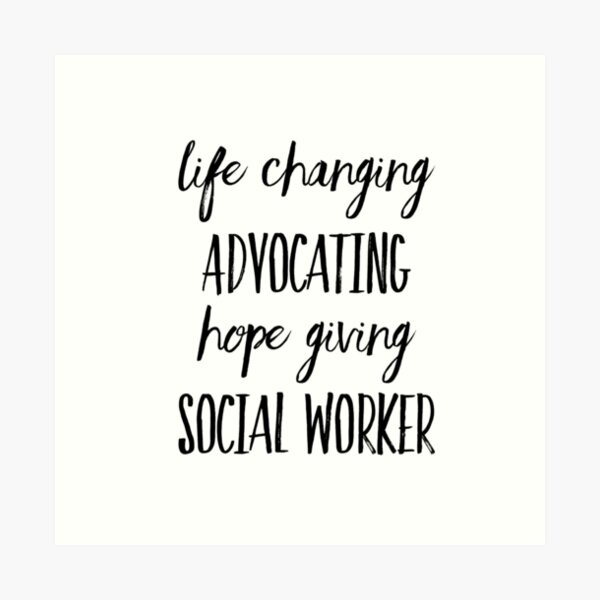 "Cursive Social Worker" Art Print for Sale by ashstatcreative | Redbubble