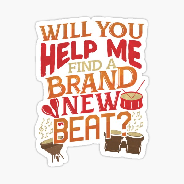 "Drumbeat design for Drummers & Beat makers" Sticker by phoxydesign ...
