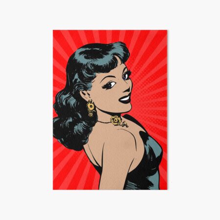 "Ballgown Gal Pop Art (Cherry)" Art Board Print by Octavio00 | Redbubble