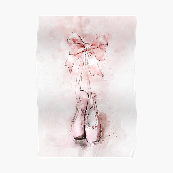 "Ballet pointe slippers" Poster for Sale by paperoni | Redbubble