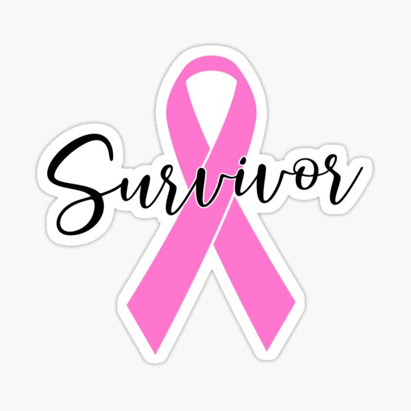 Breast Cancer Awareness Pink Ribbon Survivor Fighter Faith Sticker