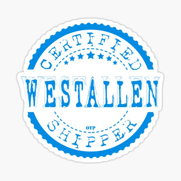 "Certified Westallen Shipper (Blue Stamp)" Sticker by AlexVR | Redbubble