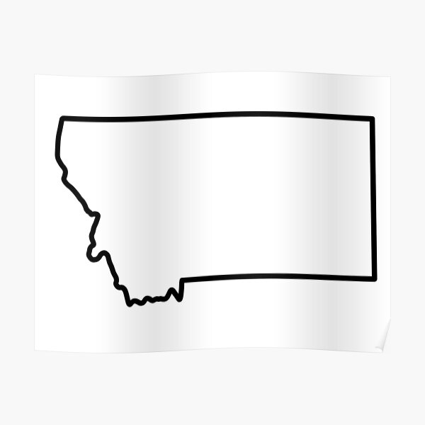 "Montana State Outline" Poster for Sale by chocmusings | Redbubble