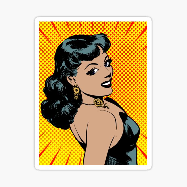 "Ballgown Gal Pop Art (Sponge)" Sticker for Sale by Octavio00 | Redbubble