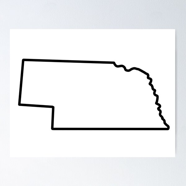"Nebraska State Outline" Poster for Sale by Tricia Murdock | Redbubble