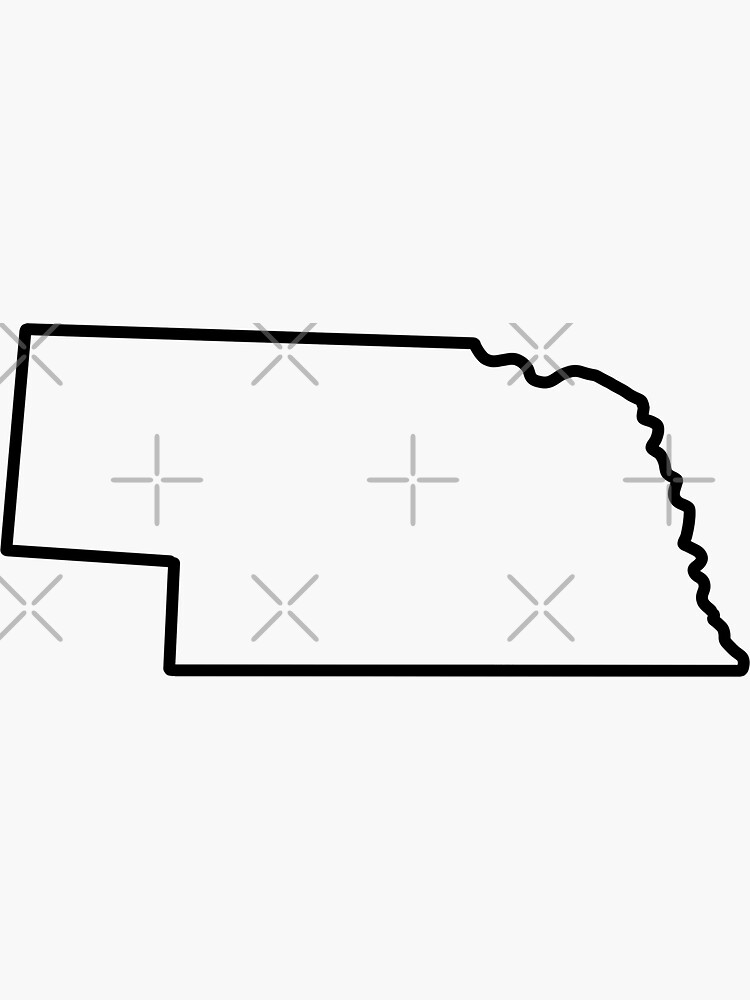 "Nebraska State Outline" Sticker for Sale by chocmusings | Redbubble