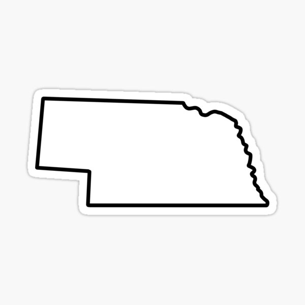 "Nebraska State Outline" Sticker for Sale by chocmusings | Redbubble