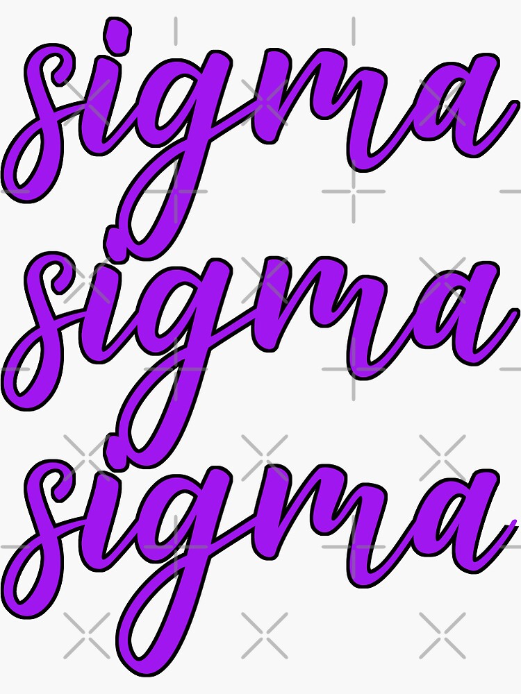 "purple sigma outline" Sticker by madlaw | Redbubble