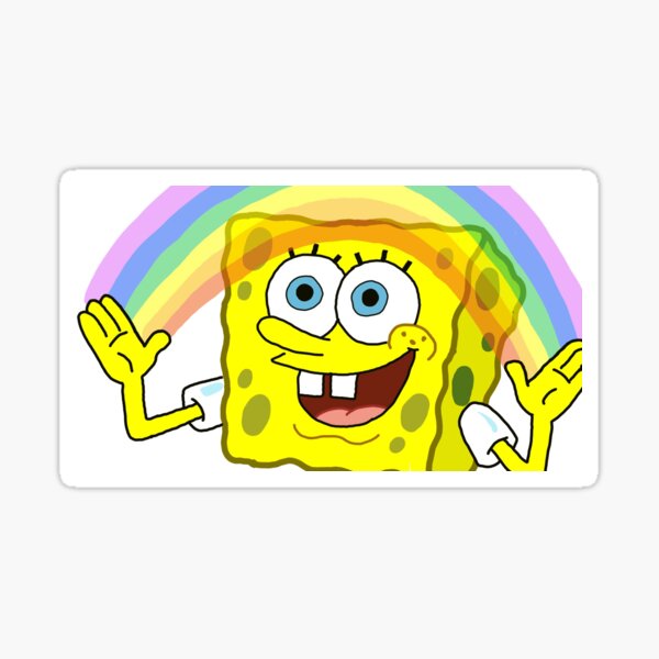 "spongebob imagination" Sticker for Sale by mhansen972 | Redbubble