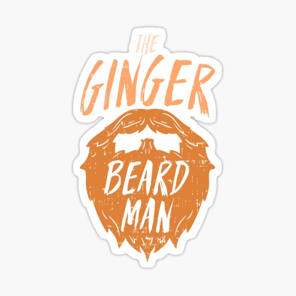 "Beard, Ginger Beard" Sticker by rckstrart | Redbubble