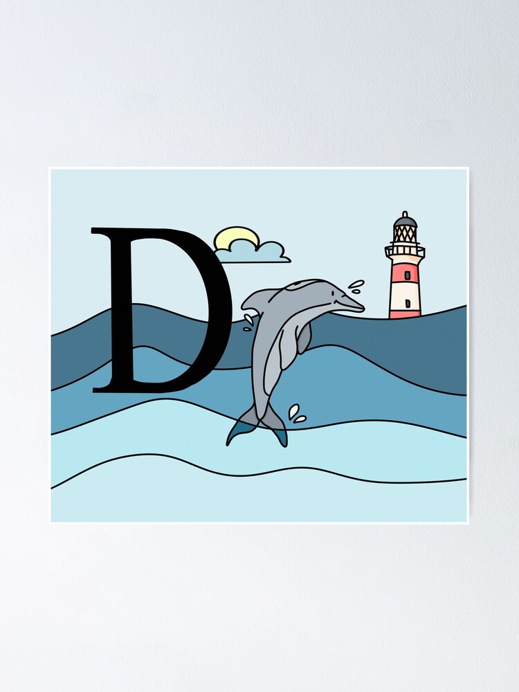Póster «Letra D de delfín» de silviaromo | Redbubble