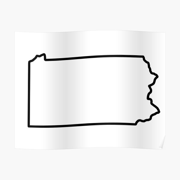 "Pennsylvania State Outline" Poster for Sale by chocmusings | Redbubble
