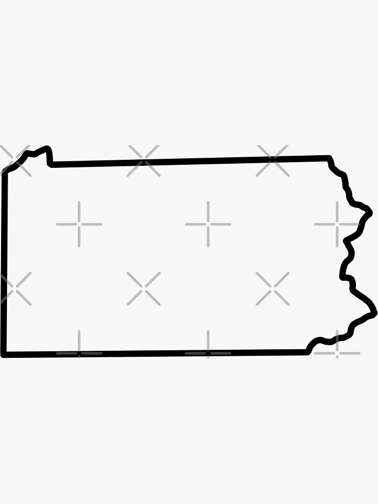 "Pennsylvania State Outline" Sticker for Sale by chocmusings | Redbubble