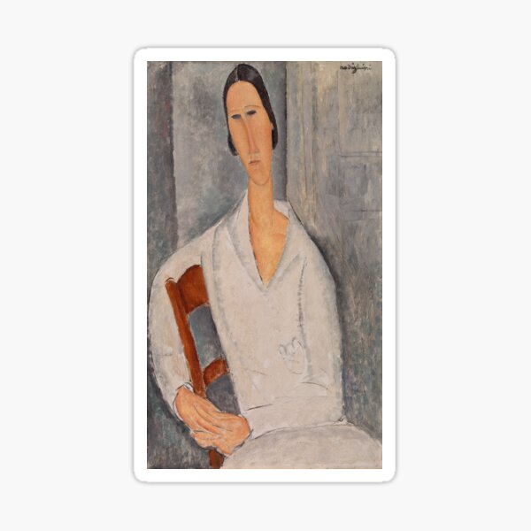 "Hanka Zabrowska by Amedeo Modigliani, 1919" Sticker for Sale by ...