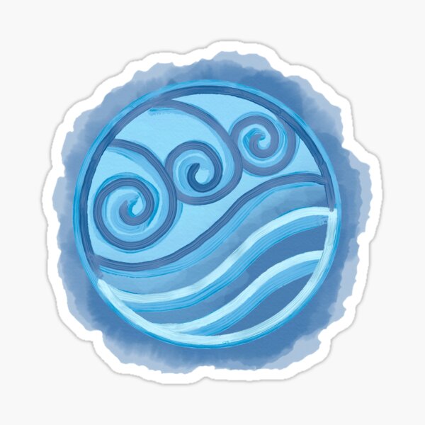 "Water Tribe Symbol Watercolor | Avatar The Last Airbender" Sticker for ...