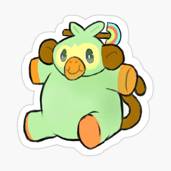 "Grookey - Rainbow Monkey" Sticker by twgoti | Redbubble