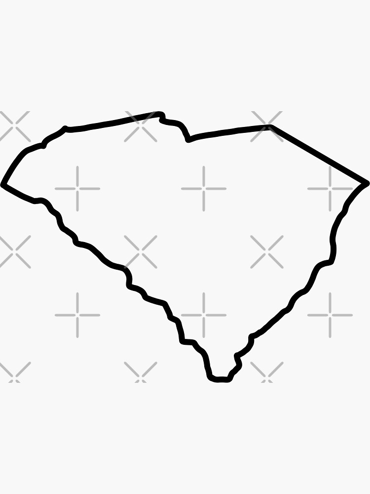 "South Carolina State Outline" Sticker for Sale by chocmusings | Redbubble
