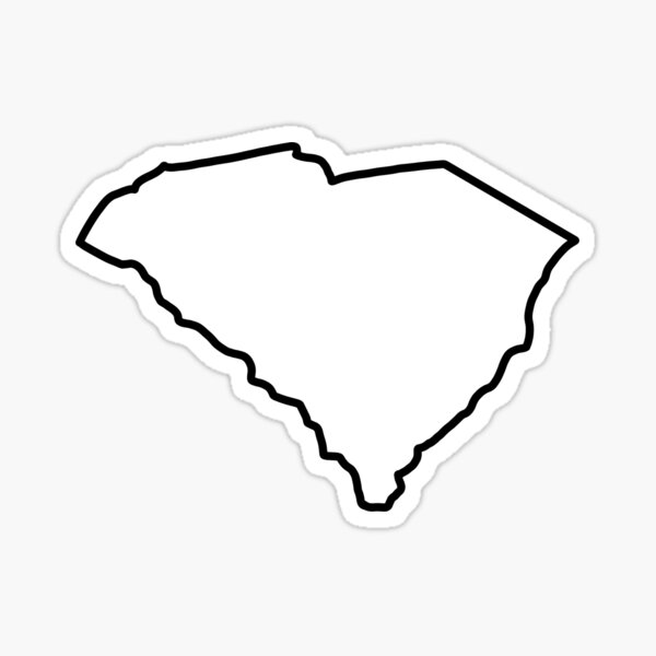 "South Carolina State Outline" Sticker for Sale by chocmusings | Redbubble