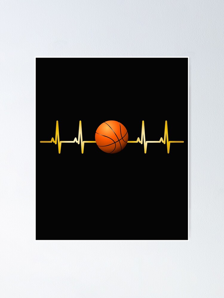 "Basketball picture ECG curve heartbeat heart rate" Poster for Sale by ...