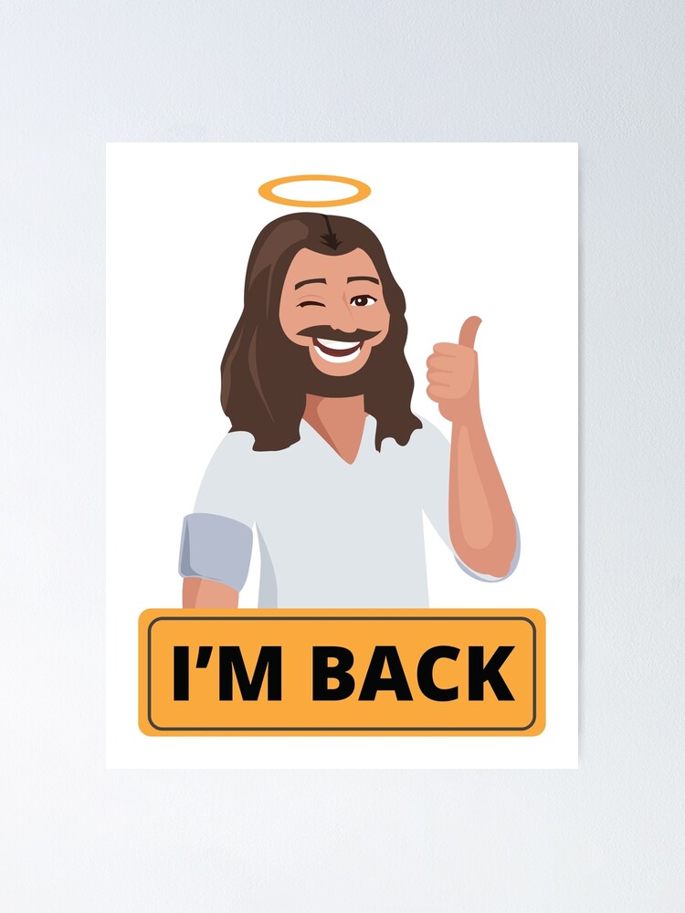 "Funny Easter Jesus "I'm Back" Quote Gift" Poster for Sale by ...