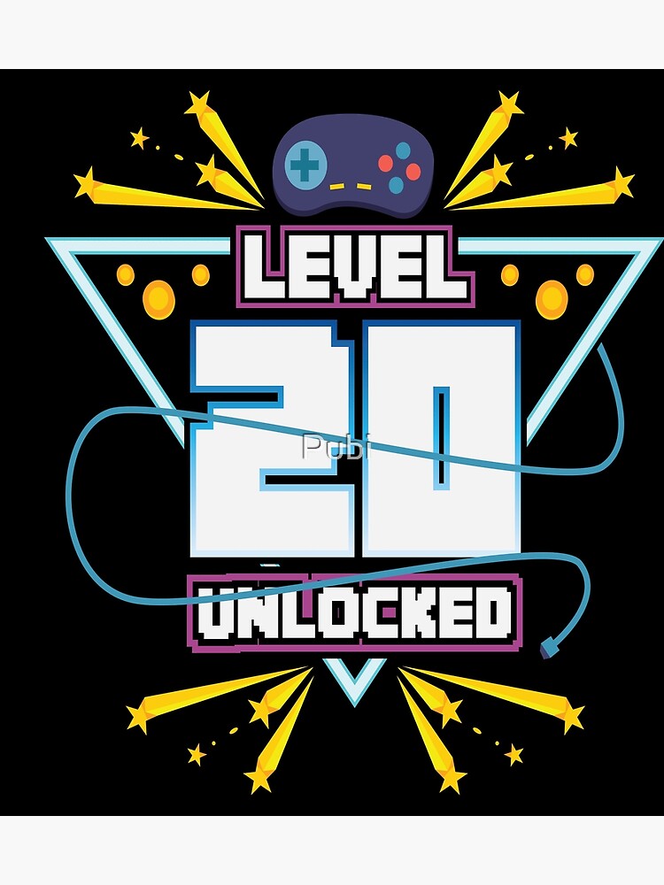 "Level Up Typical Gamer Gaming Nerd 20 Player Gift" Poster by Pubi ...