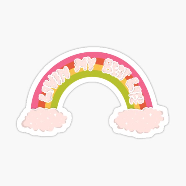 "Livin my Best Life" Sticker for Sale by doodlebymeg | Redbubble