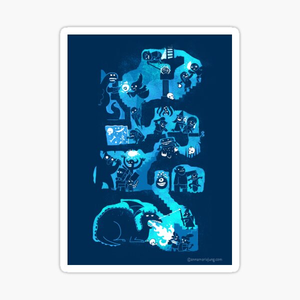 "Dungeon Crawlers" Sticker by Queenmob | Redbubble