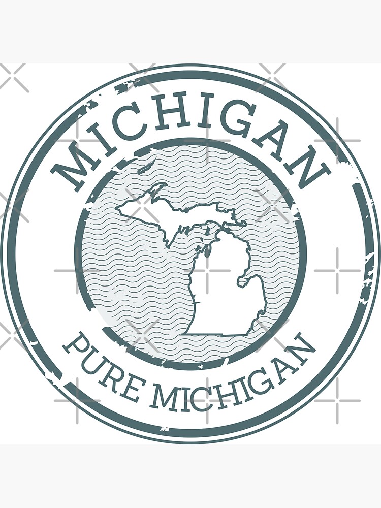 "Michigan - Pure Michigan (Stamp)" Magnet for Sale by stampusa | Redbubble