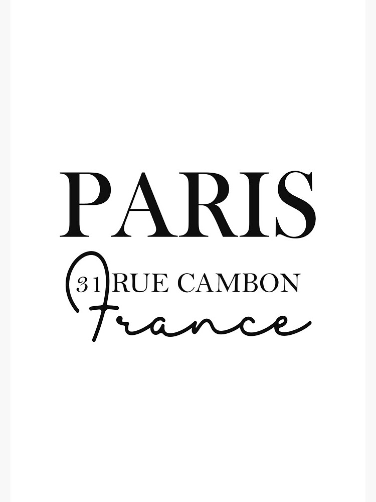 Cahier à spirale « Adresse Chanel, Paris, France, 21 Rue Cambon, Chanel ...