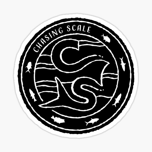 ""Chasing Tails" by Chasing Scale" Sticker for Sale by ChasingScale ...