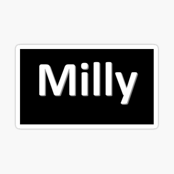 "Milly " Sticker for Sale by pro2ozoa | Redbubble