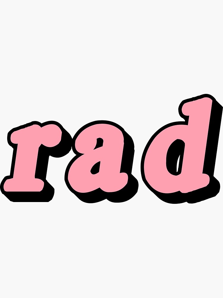 "Rad" Sticker for Sale by ColdestEver | Redbubble