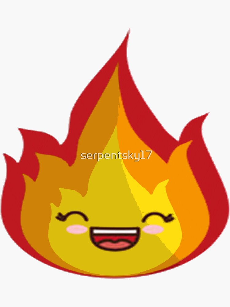 "Hot Stuff - Kawaii Fire" Sticker by serpentsky17 | Redbubble