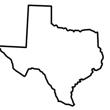 "Texas State Outline" Sticker for Sale by chocmusings | Redbubble