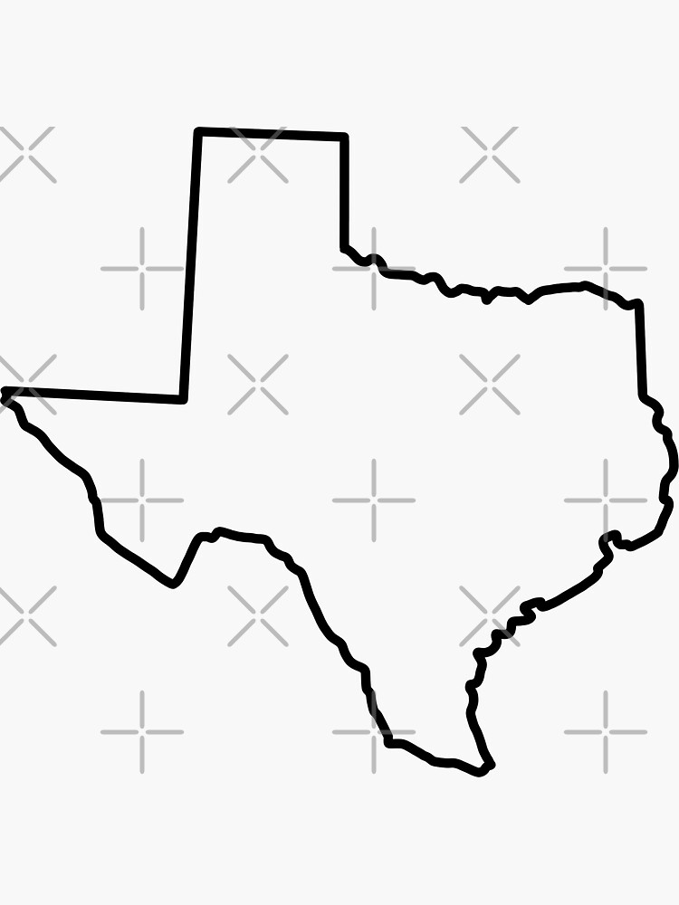 "Texas State Outline" Sticker for Sale by chocmusings | Redbubble