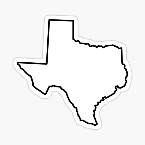 "Texas State Outline" Sticker for Sale by chocmusings | Redbubble