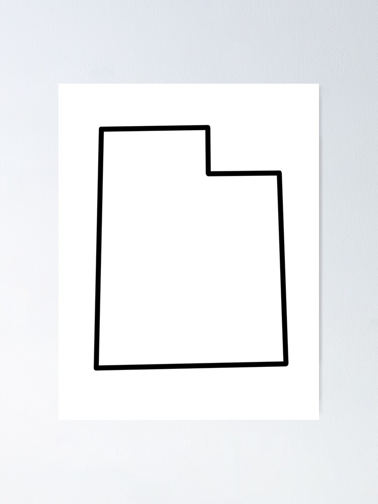 "Utah State Outline" Poster by chocmusings | Redbubble